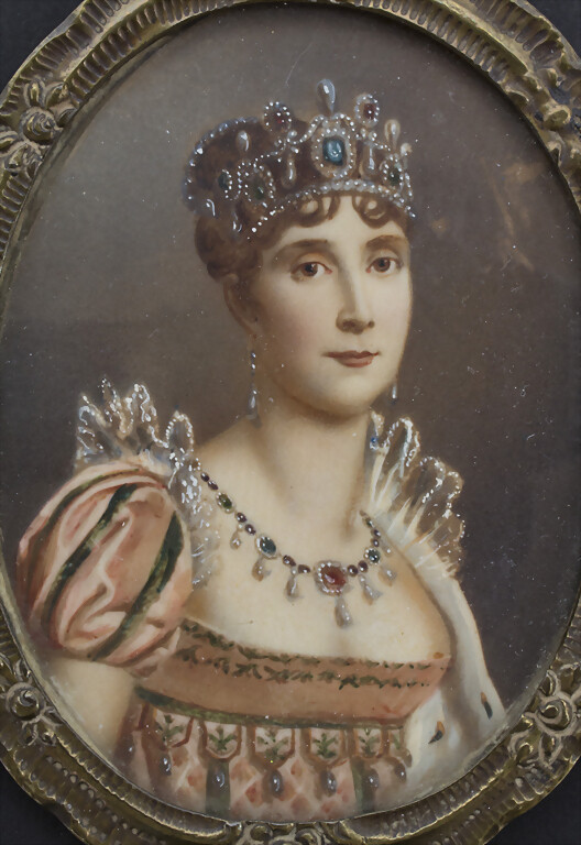 Miniatur Porträt der Joséphine de Beauharnais / A miniature portrait of ...