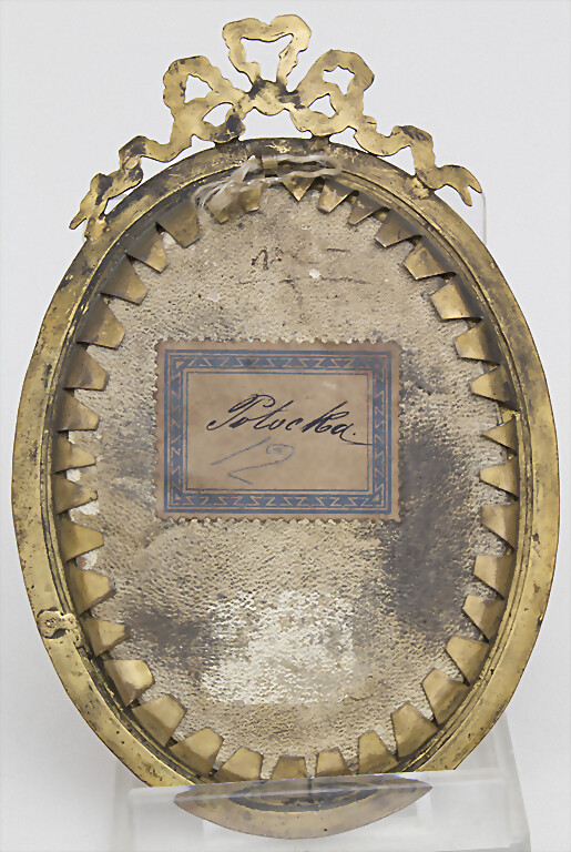 Biedermeier Miniatur Porträt 'Polocka' / An Empire miniature portrait ...