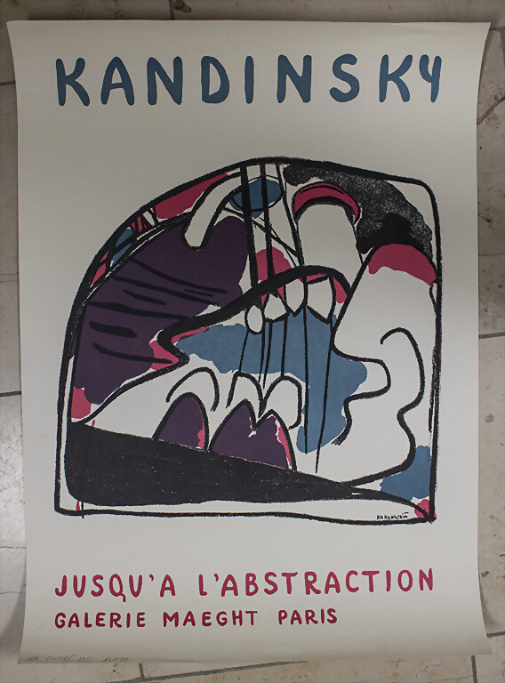 Wassily Kandinsky (1866-1944), Ausstellungsplakat Galerie Maeght / An exhibition poster, 1951 ...