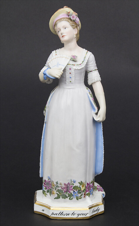 Figur einer Schauspielerin / A rare figure of Ada Cavendish, Meissen ...